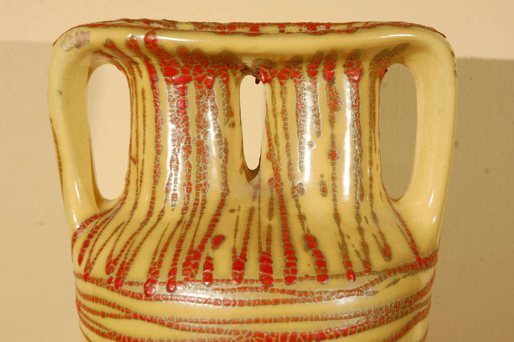 Ceramic Double Neck and Handle Vessel at 1stDibs