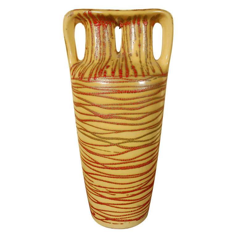 Ceramic Double Neck and Handle Vessel at 1stDibs