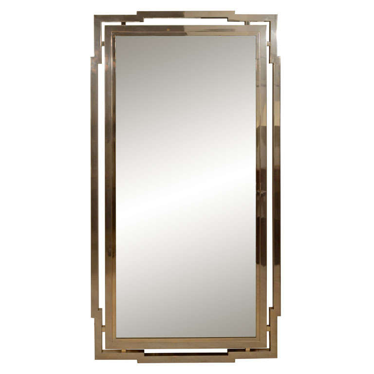 Chrome Framed Mirror at 1stDibs
