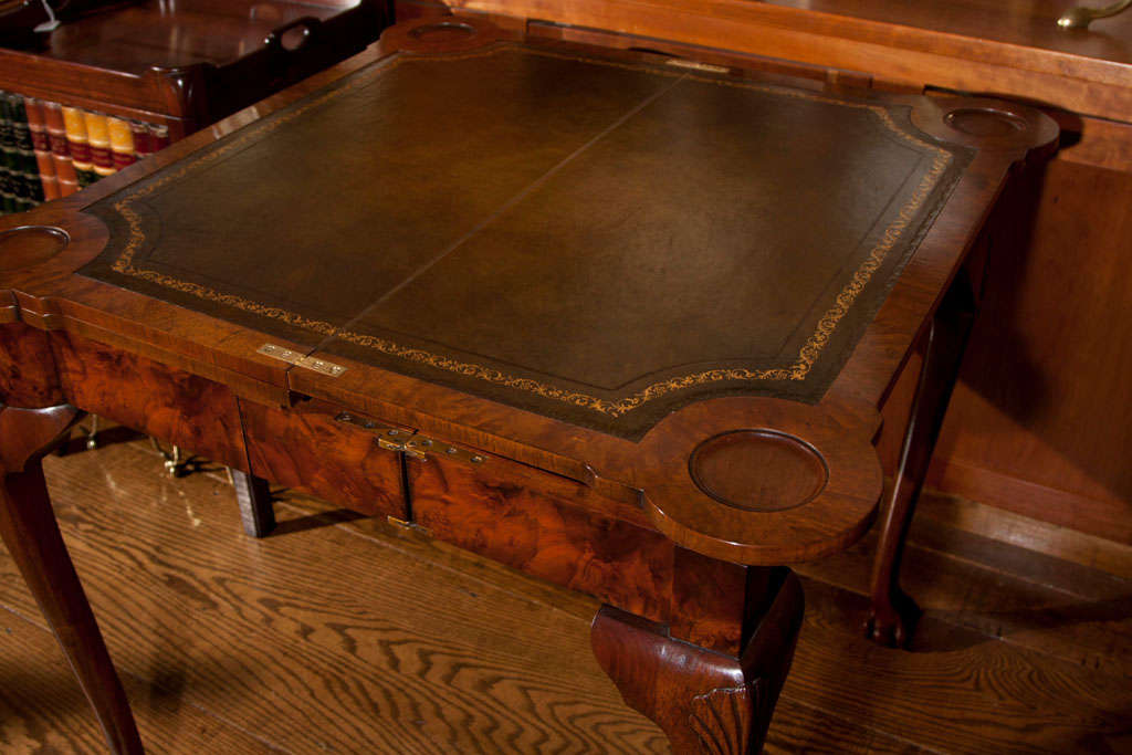 Custom English Walnut Double Flip Game Table For Sale at 1stDibs | flip ...