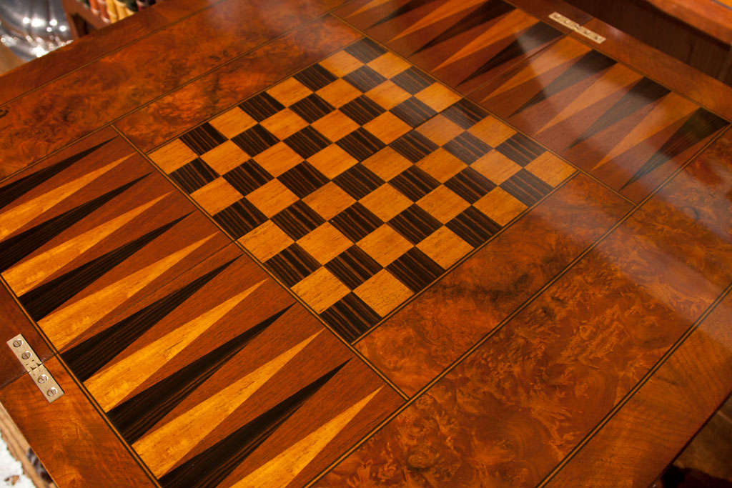 Custom English Walnut Double Flip Game Table For Sale at 1stDibs | flip ...