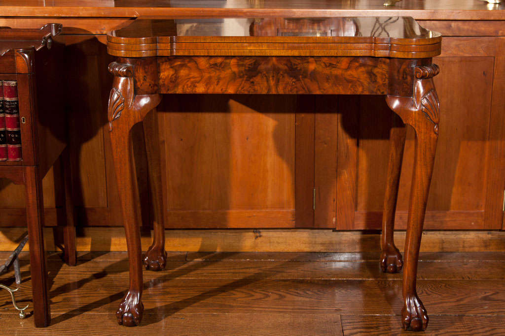 Custom English Walnut Double Flip Game Table For Sale at 1stDibs | flip ...
