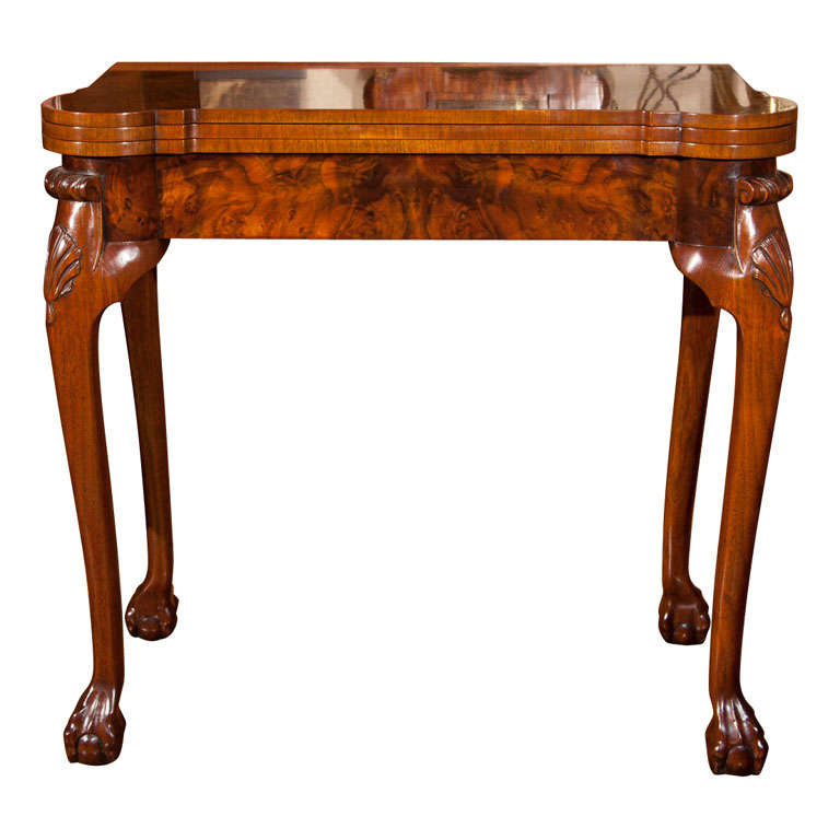 Custom English Walnut Double Flip Game Table For Sale at 1stDibs | flip ...