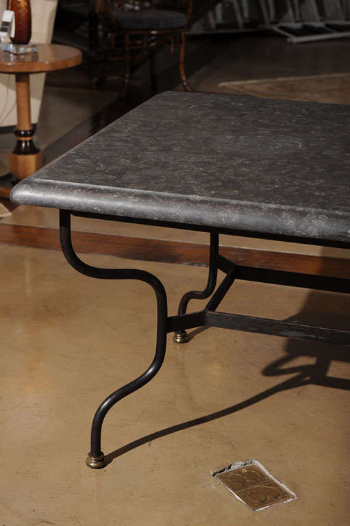 Michael Taylor Belgium Bluestone Dining Table at 1stDibs