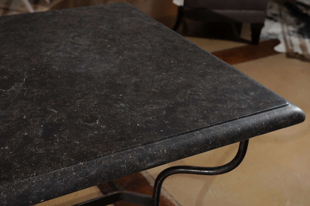 Michael Taylor Belgium Bluestone Dining Table at 1stDibs