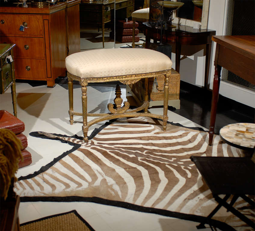 Oversized Louis XVI Gilded Stool at 1stDibs