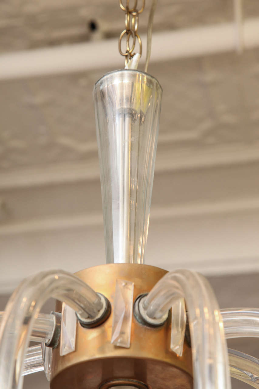 Eight-Light Glass Ceiling Fixture at 1stDibs