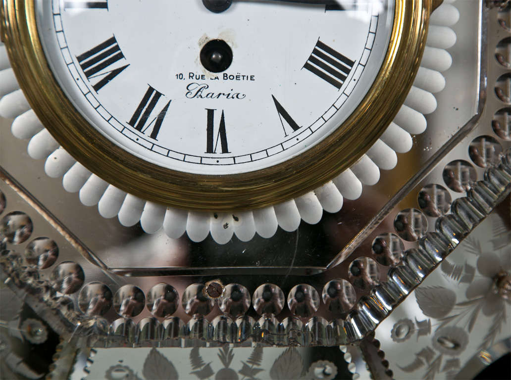 Venetian Glass Mirrored Clock at 1stDibs | murano glass wall clocks ...