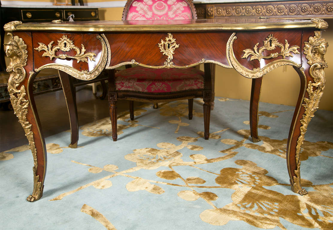 French Regence Style Bureauplat Manner of Francois Linke at 1stDibs