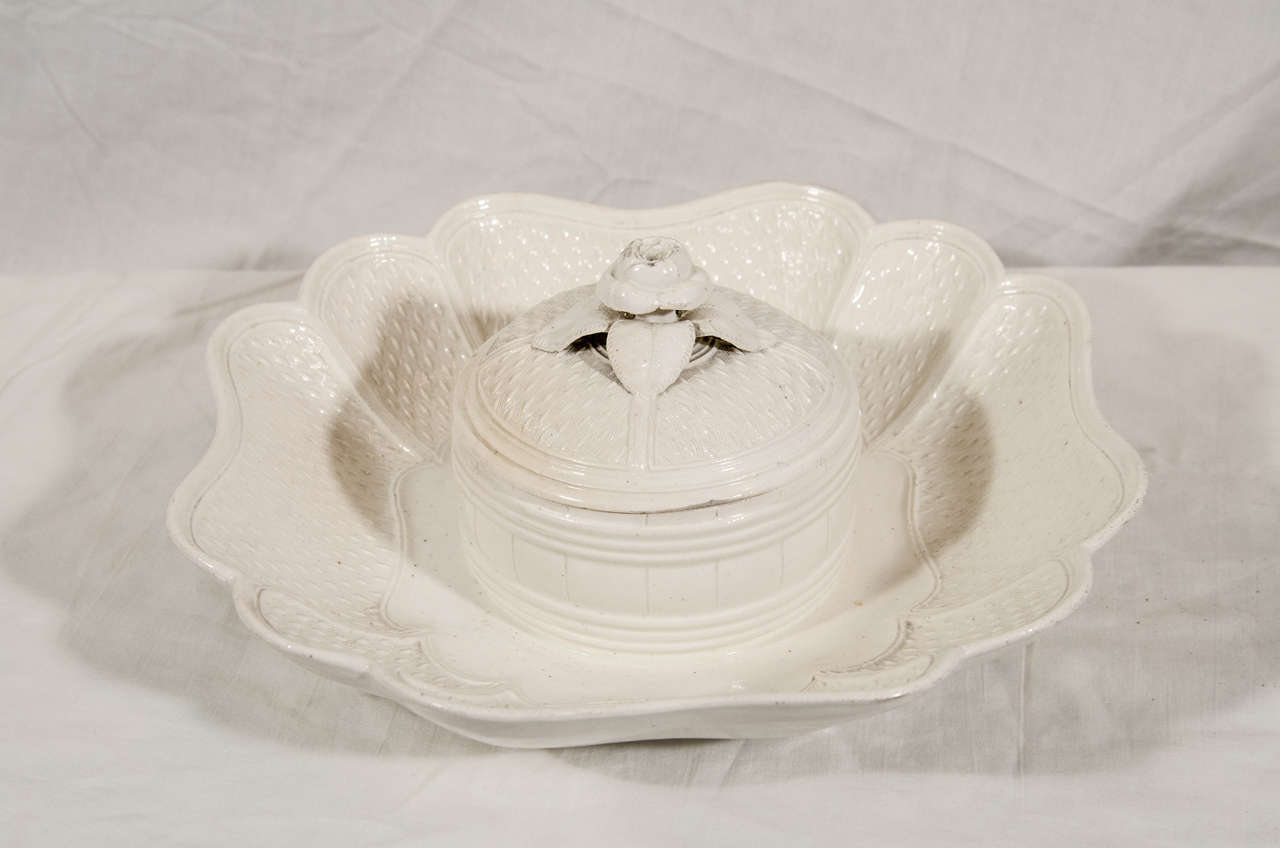 An 18th Century French Creamware Covered Dish at 1stDibs
