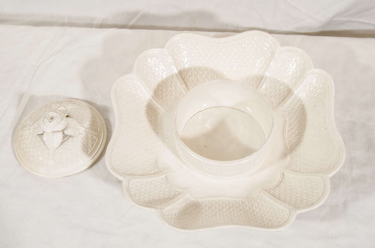 An 18th Century French Creamware Covered Dish at 1stDibs