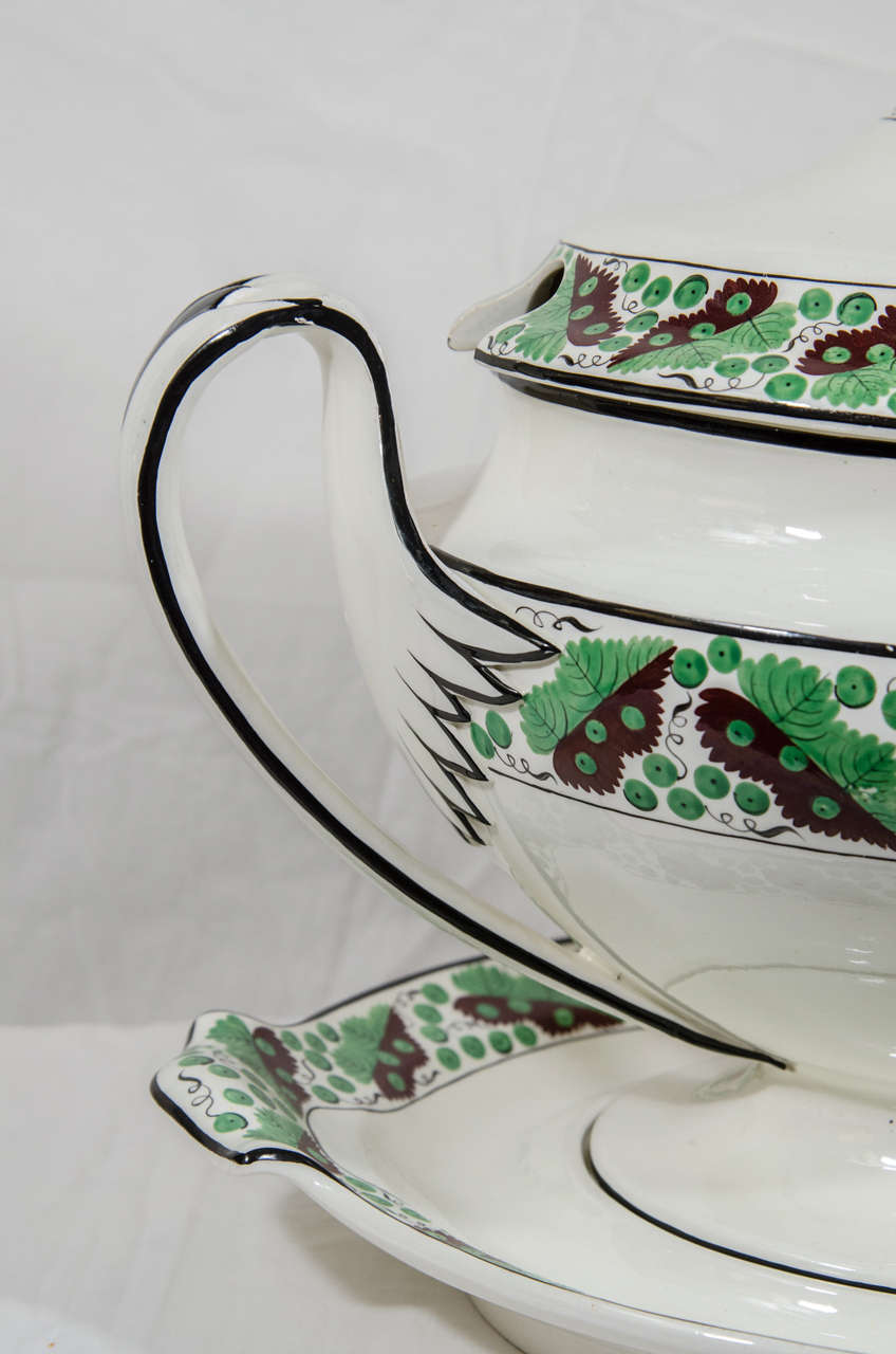 An Antique Spode Creamware Soup Tureen with Oak leaves and Acorns at ...