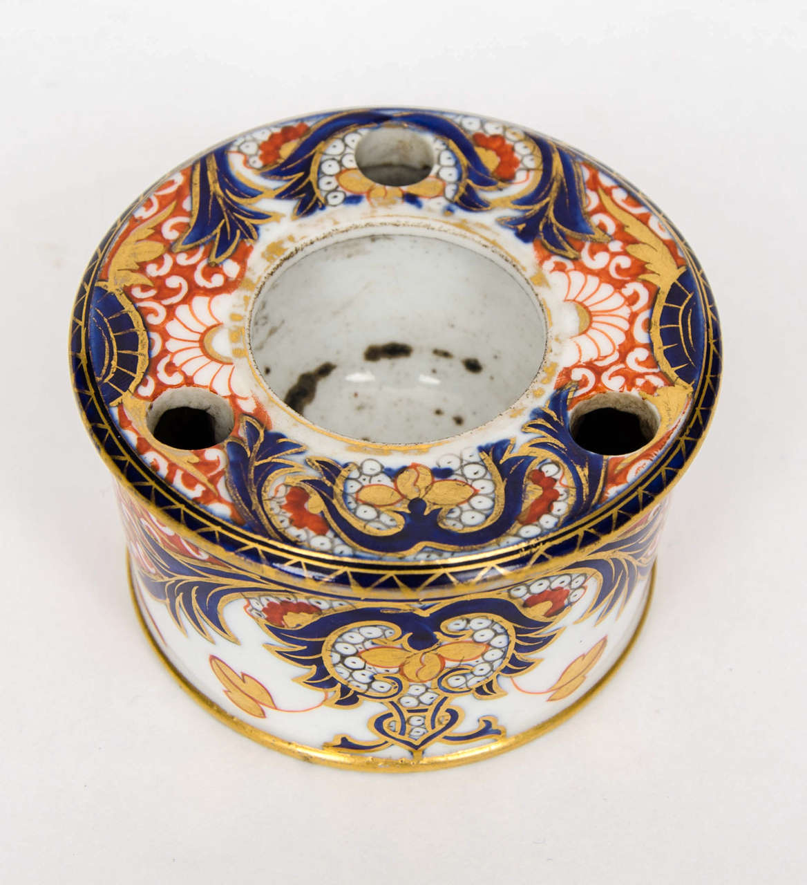 Rare, Georgian, Derby Inkwell, Porcelain, Kings Pattern, circa 1815 at ...