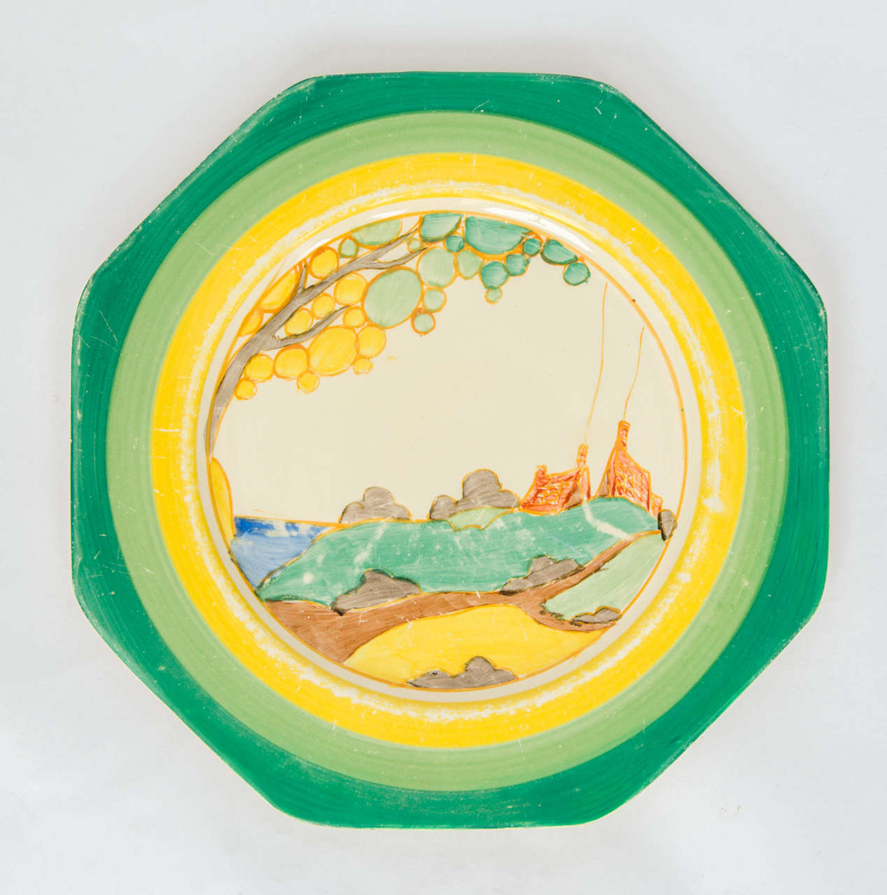 Clarice Cliff, Plate, Bizarre Range, "Secrets" Pattern, circa 1933-1937 ...