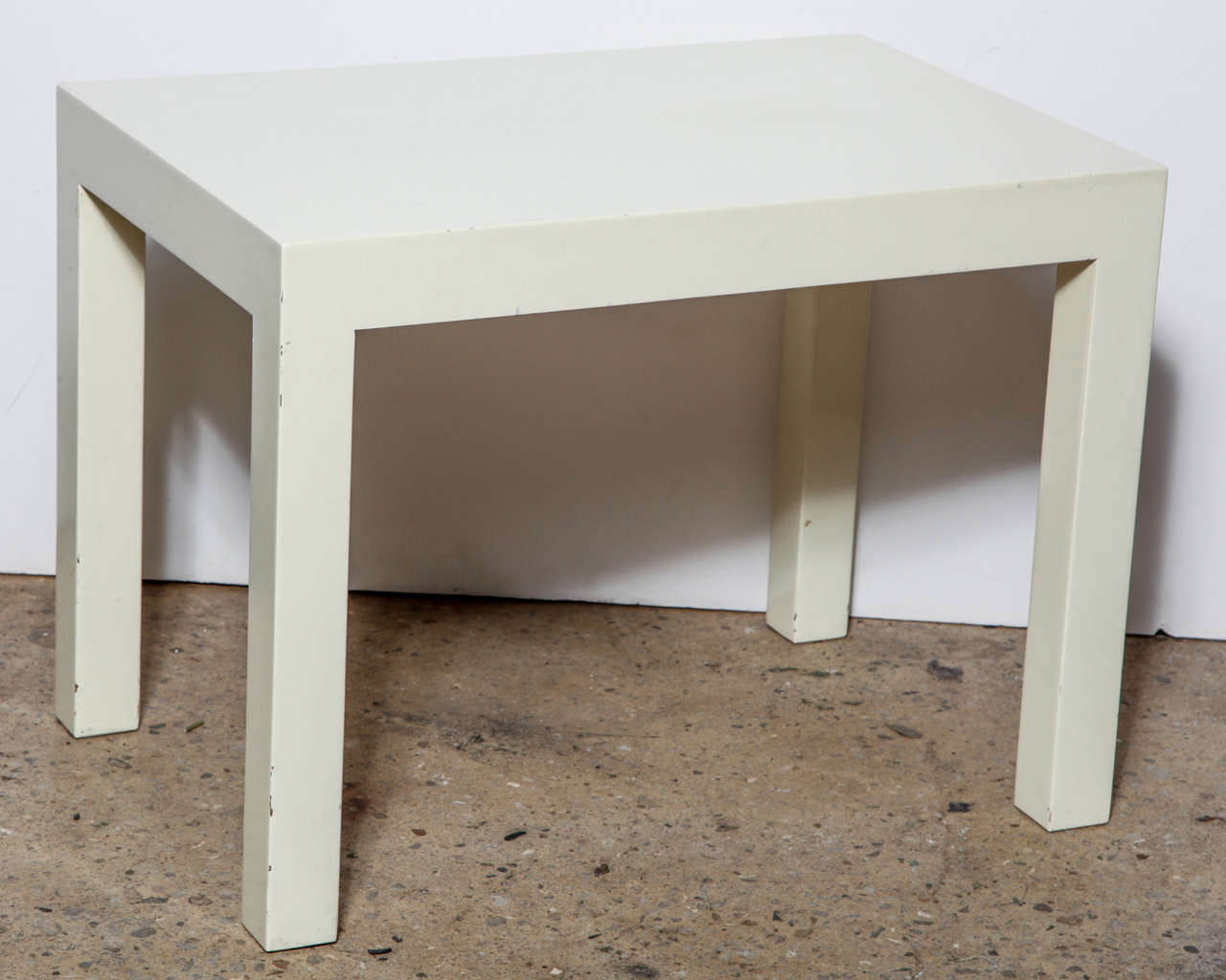 Pair of Off-White Rectangular Parsons Tables by Intrex, 1970s For Sale ...