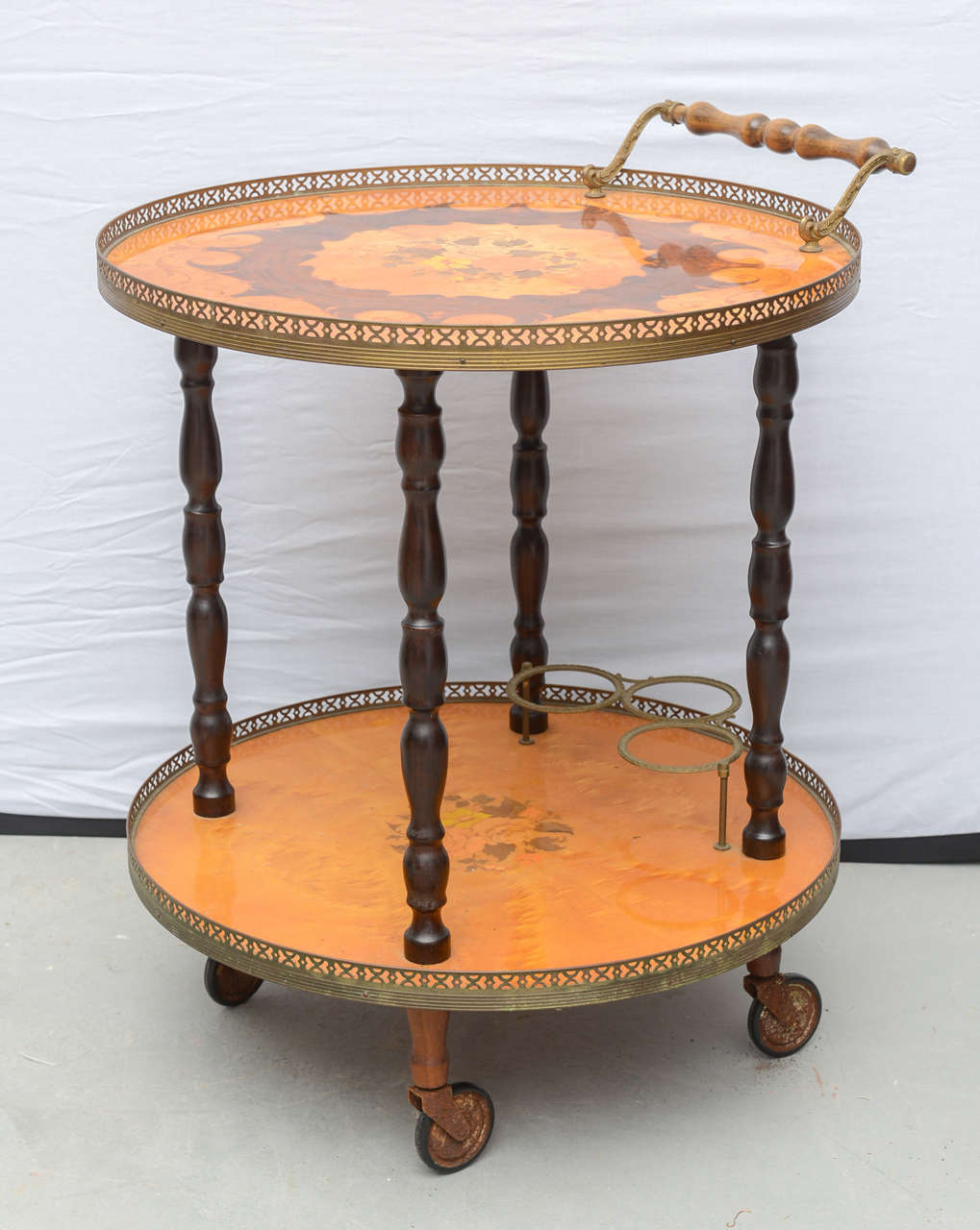 Italian Marquetry Bar Cart or Tea Trolley by Sorrento, 1960s at 1stDibs ...