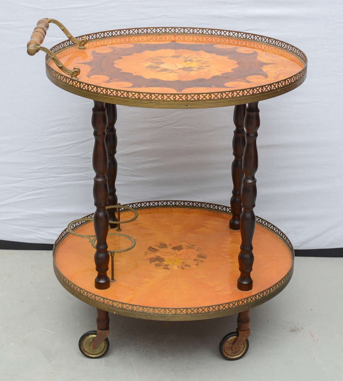 Italian Marquetry Bar Cart or Tea Trolley by Sorrento, 1960s at 1stDibs ...