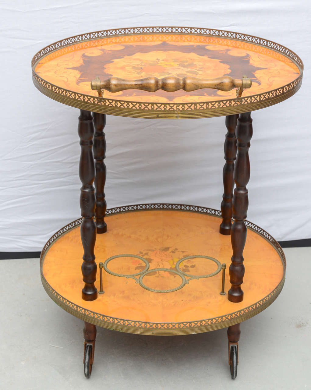 Italian Marquetry Bar Cart or Tea Trolley by Sorrento, 1960s at 1stDibs ...