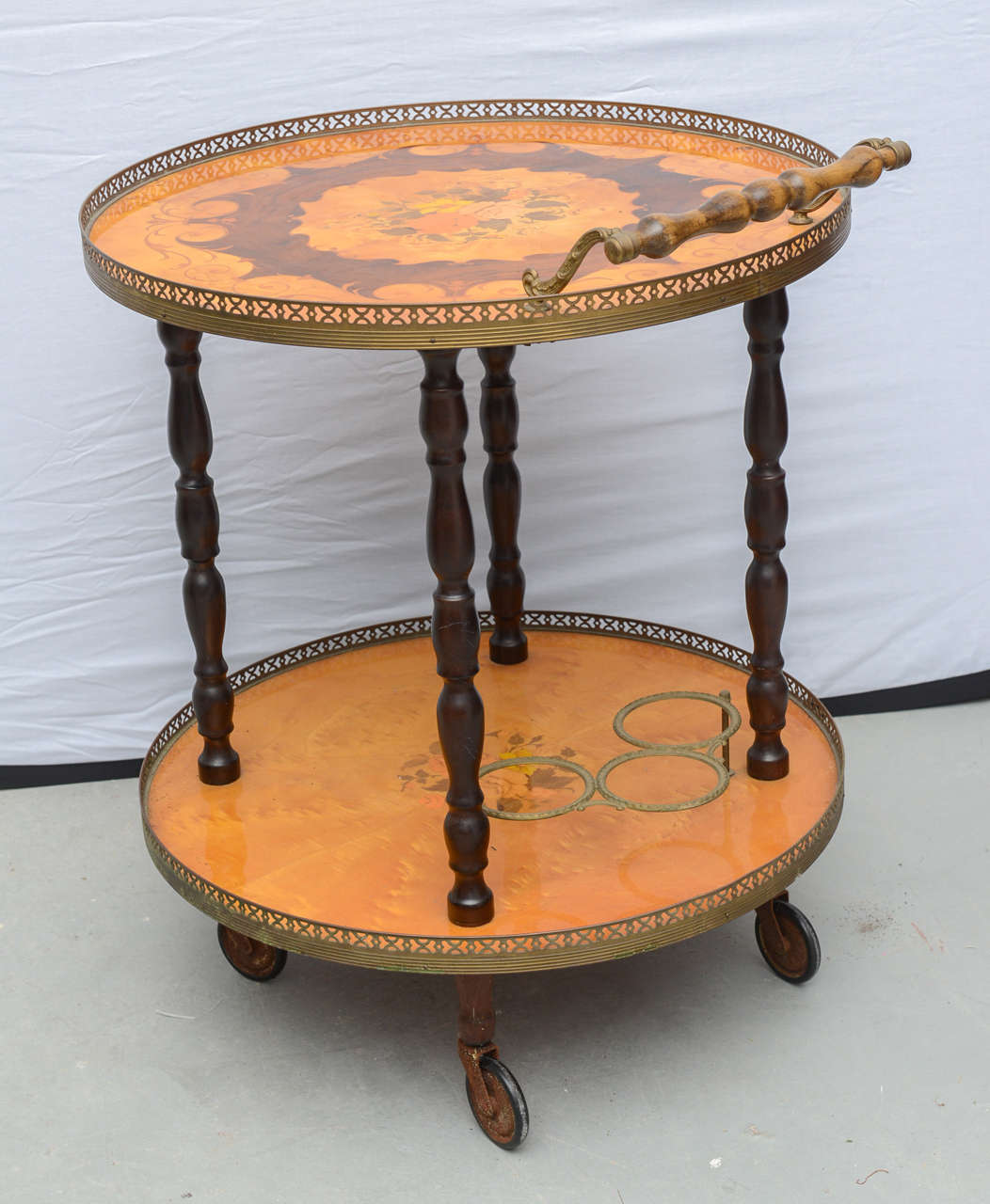 Italian Marquetry Bar Cart or Tea Trolley by Sorrento, 1960s at 1stDibs ...