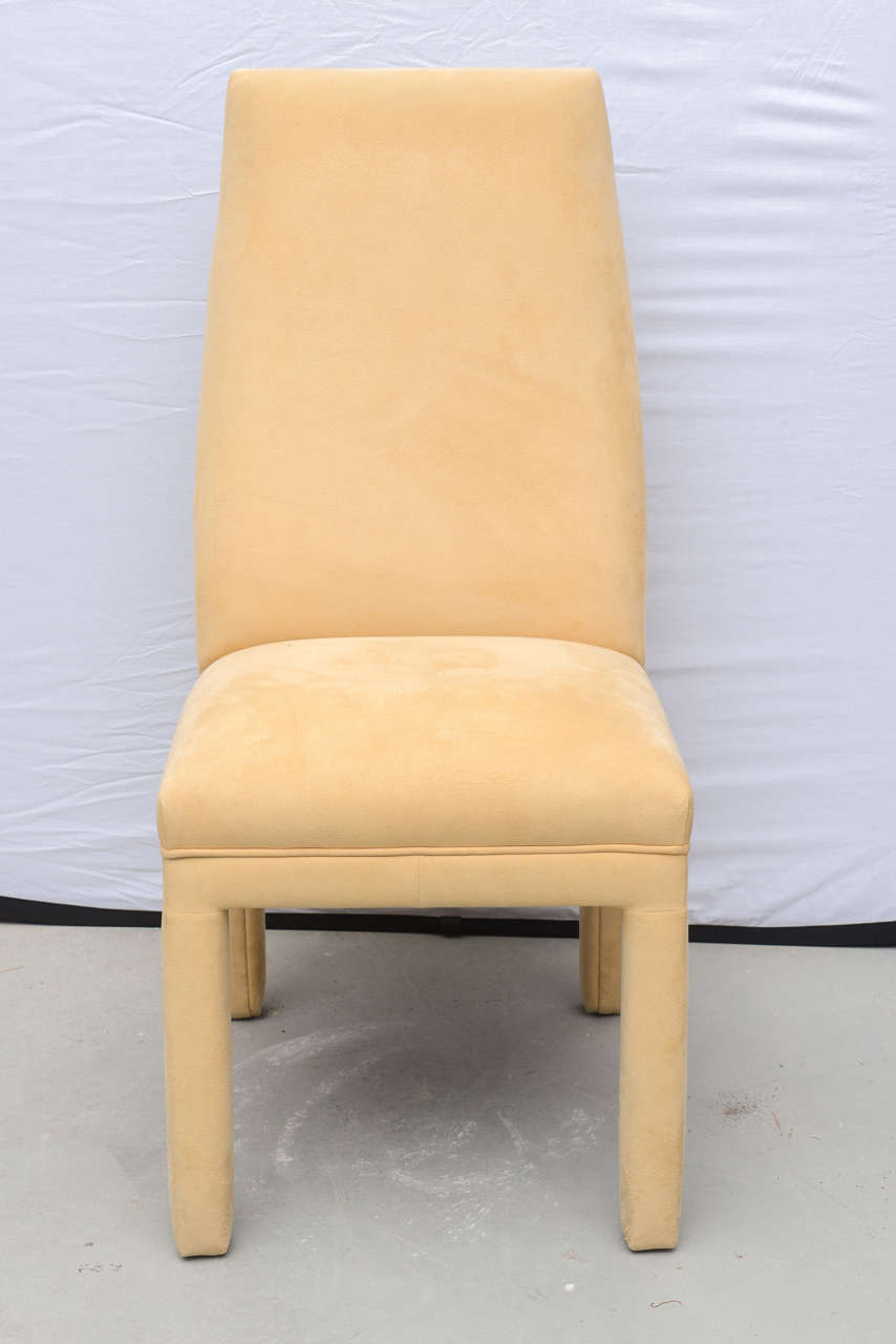 Tri Mark Dining Chairs, Set of Eight in Ultra Suede, USA, 1970s at 1stDibs