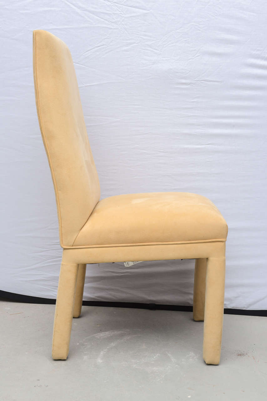 Tri Mark Dining Chairs, Set of Eight in Ultra Suede, USA, 1970s at 1stDibs