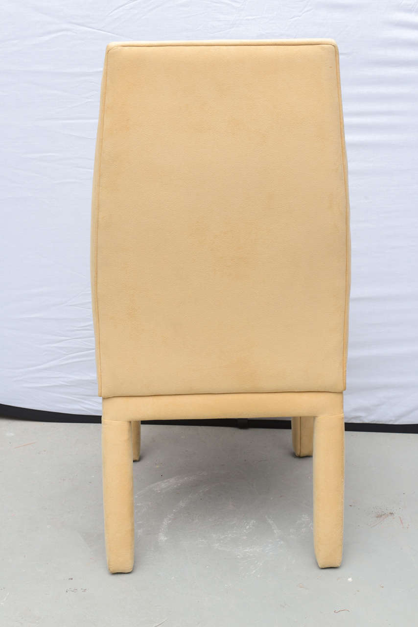 Tri Mark Dining Chairs, Set of Eight in Ultra Suede, USA, 1970s at 1stDibs