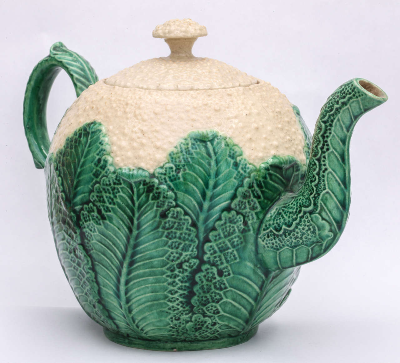 Fine Whieldon School Pottery Cauliflower Teapot For Sale at 1stDibs