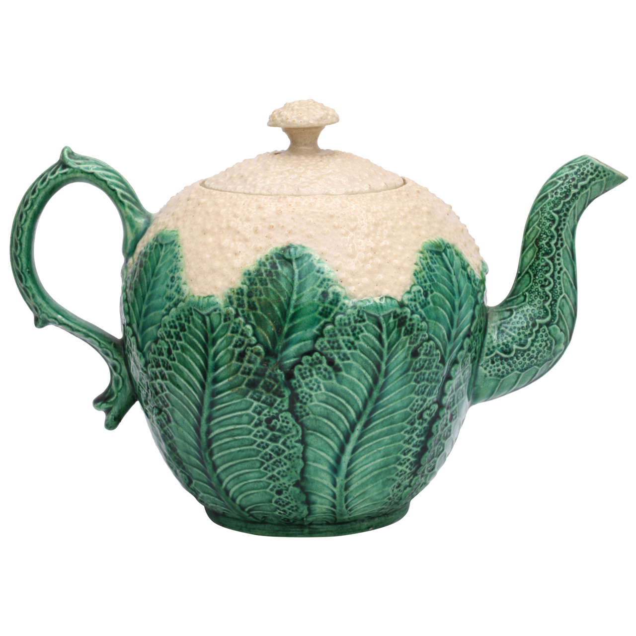 Fine Whieldon School Pottery Cauliflower Teapot For Sale at 1stDibs