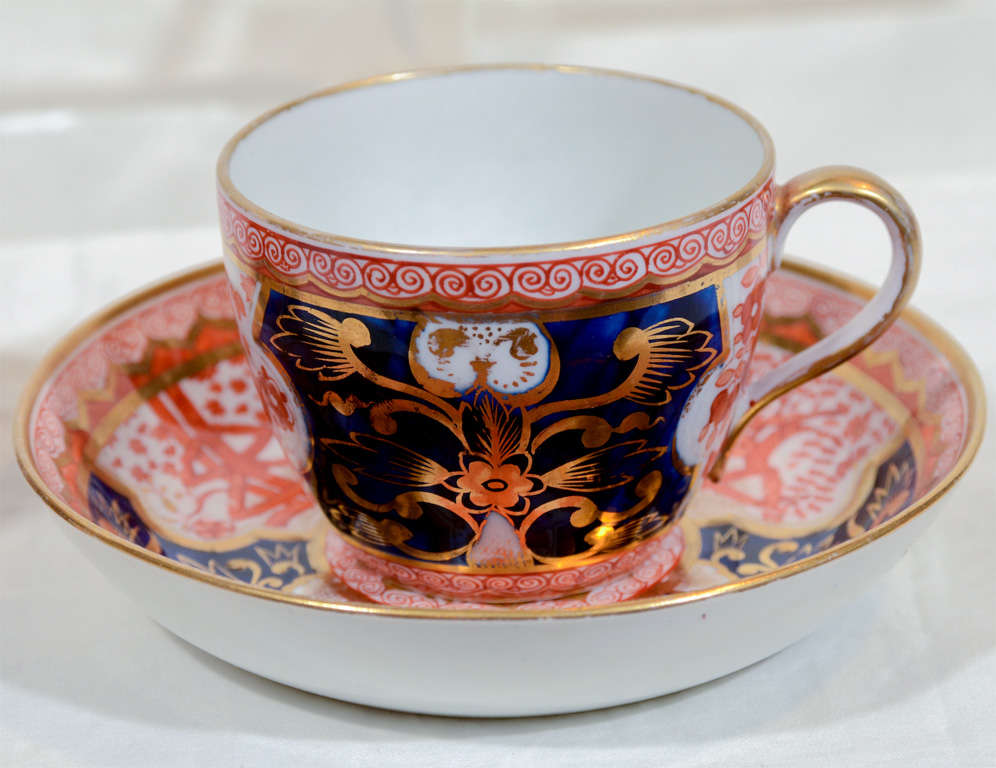 Imari Tea Cups and Coffee Cans : Spode Porcelain Dollar Pattern at 1stDibs