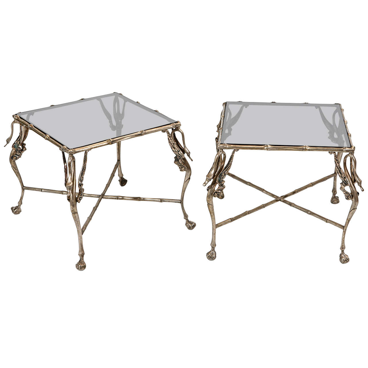 Pair of Sublime Clement Rousseau End Tables at 1stDibs