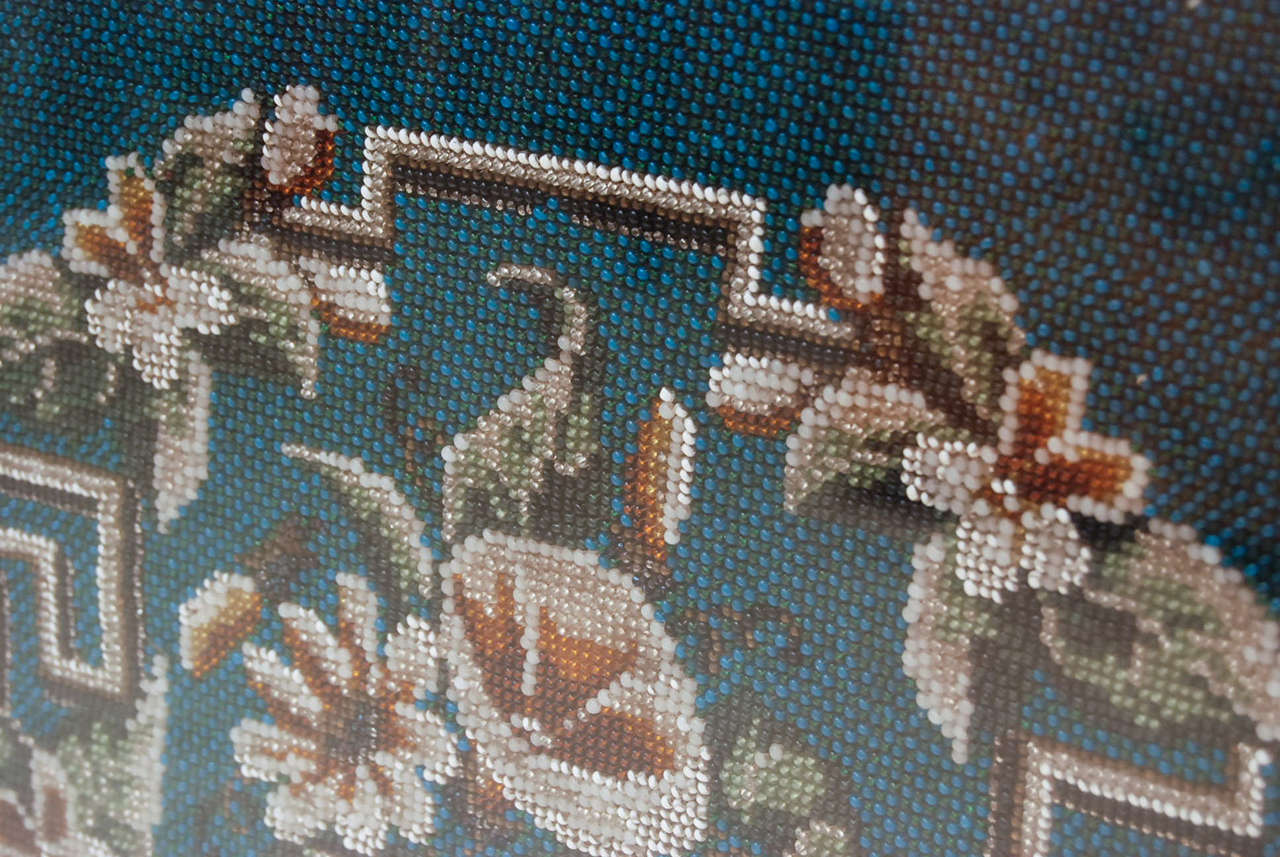 Two Framed Victorian Beadwork Pieces For Sale at 1stDibs