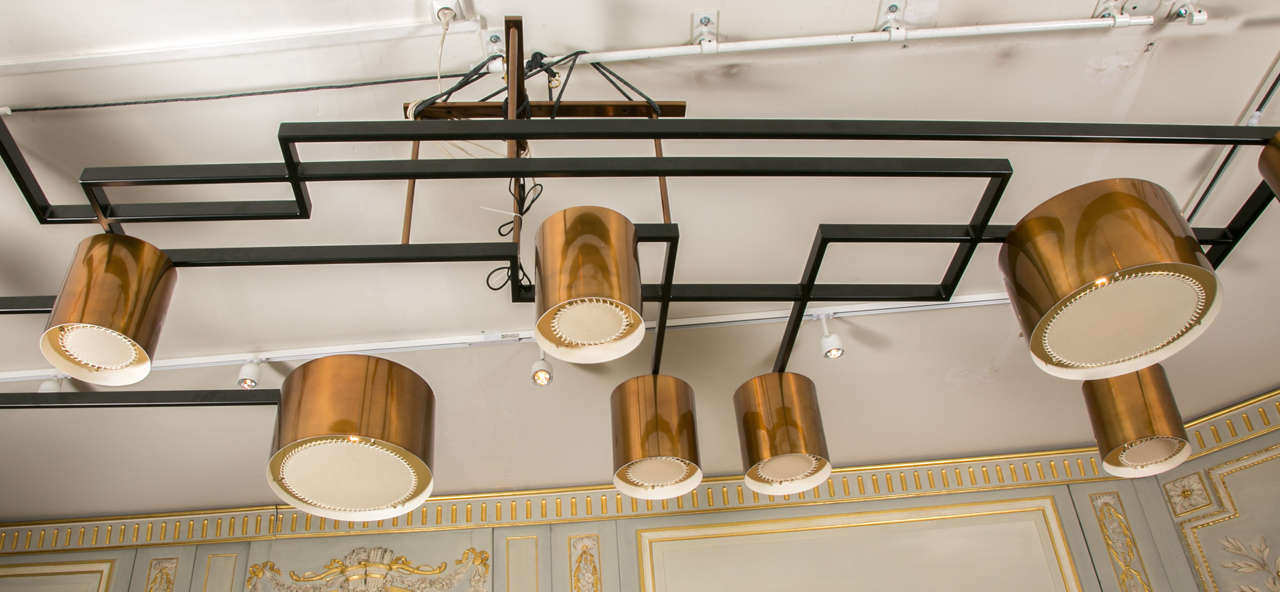 Large Modernist Copper Chandelier at 1stDibs | large copper chandelier ...