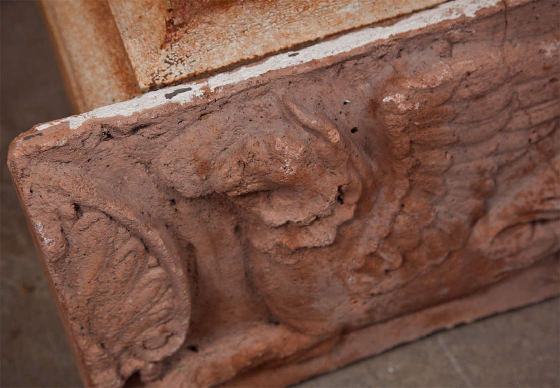 Pair of Opposing Terracotta Cast Stone Griffin Wall Plaques at 1stDibs ...