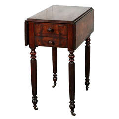Antique Federal Table with Two Drawers at 1stDibs