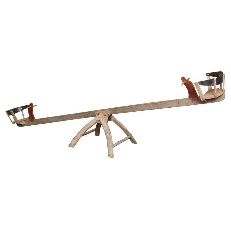 Wooden Teeter Totter See Saw For Sale At 1stdibs Wooden Teeter Totter For Sale