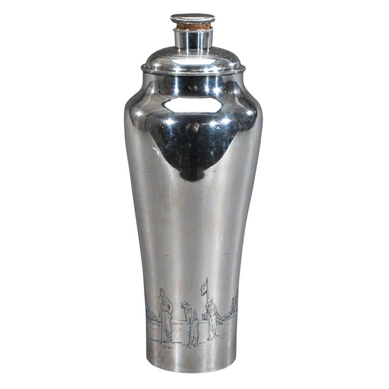 Rare Golf Bag Cocktail Shaker by Derby For Sale at 1stDibs