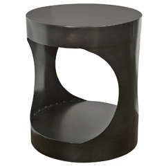 Metal Round Side Table at 1stDibs