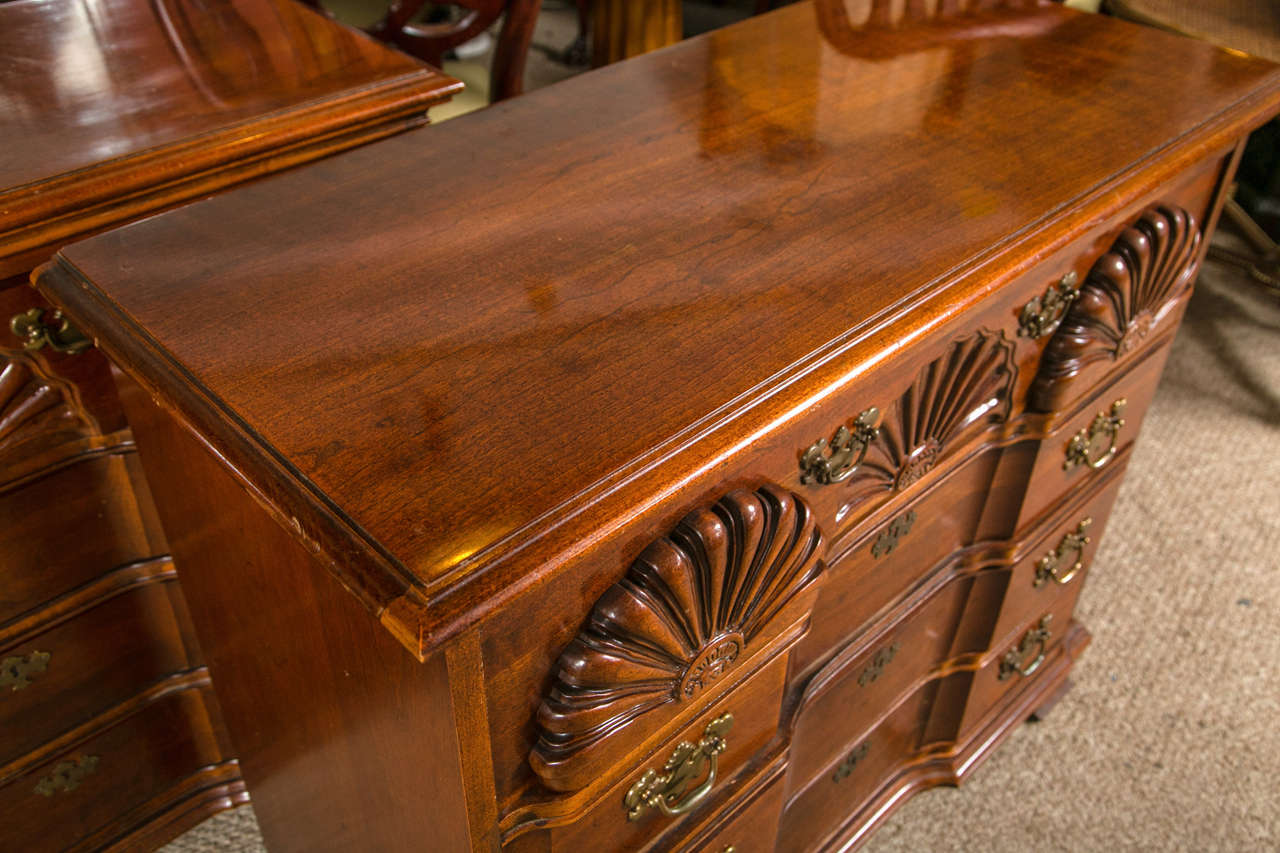 Pair of Shell Chippendale Style Block Front Chests at 1stDibs ...