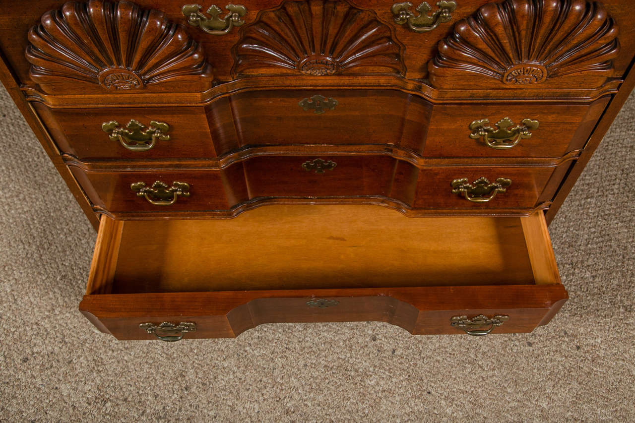 Pair of Shell Chippendale Style Block Front Chests at 1stDibs ...