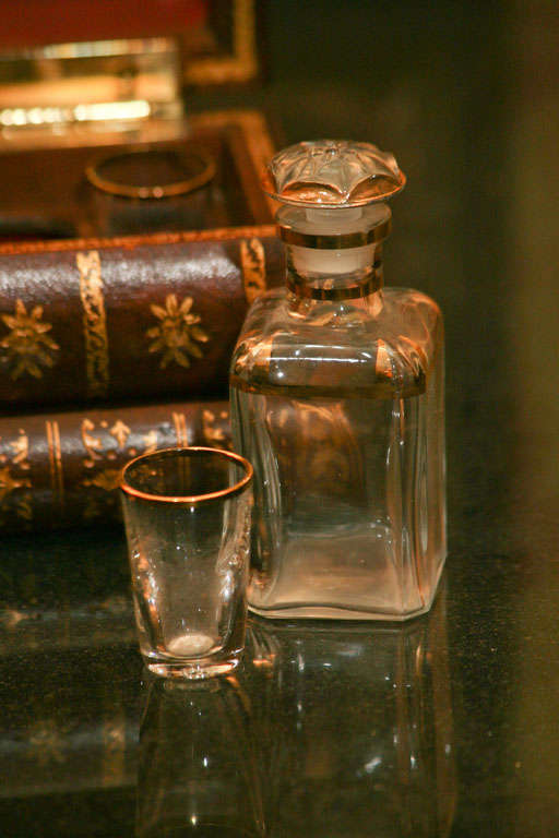 A French stack of Book-Decanter with glasses at 1stDibs