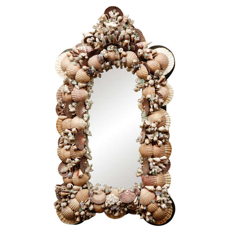 Italian Shell Mirror at 1stDibs