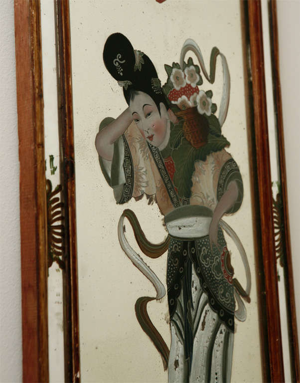 Japanese Reverse Painting on Mirror, circa 1937 For Sale at 1stDibs ...