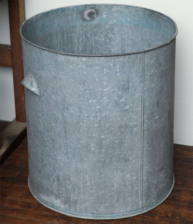Galvanized Barrel at 1stDibs