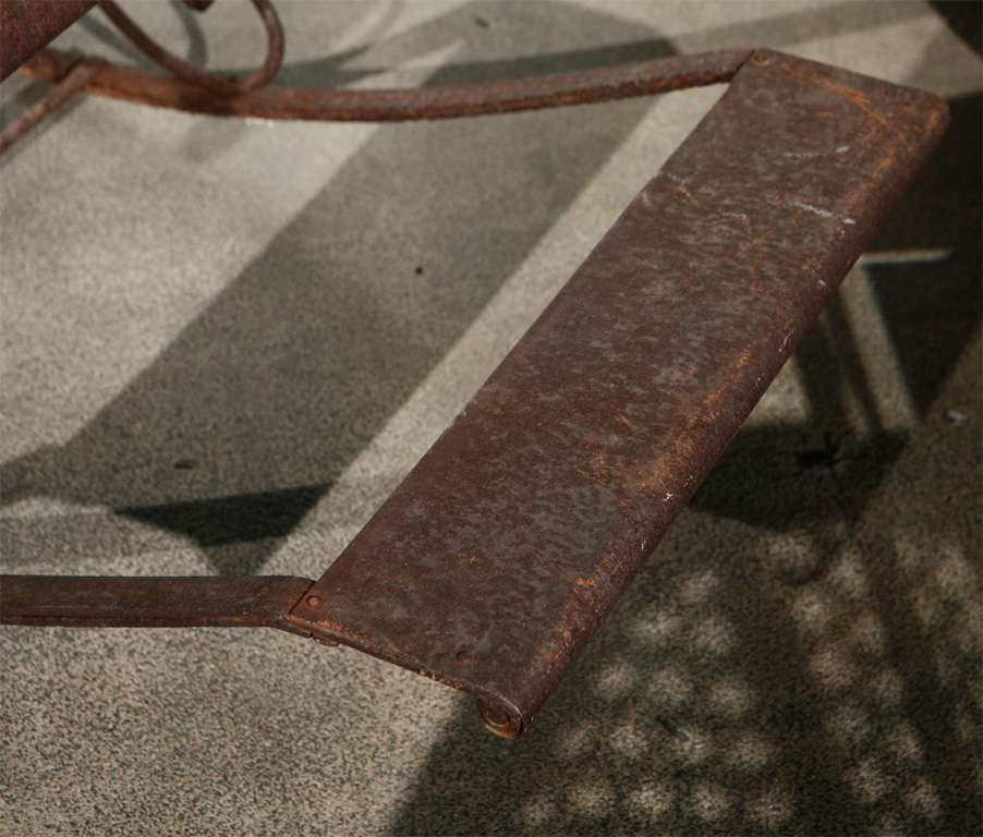 Outdoor Hand Forged Wrought Iron Rocking Chairs at 1stDibs
