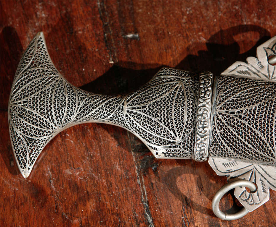 Moroccan Silver Dagger with Filigree Designs at 1stDibs | filigree dagger