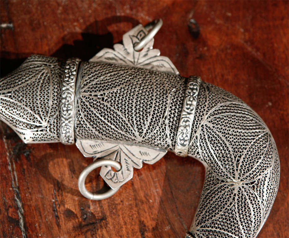 Moroccan Silver Dagger with Filigree Designs at 1stDibs | filigree dagger