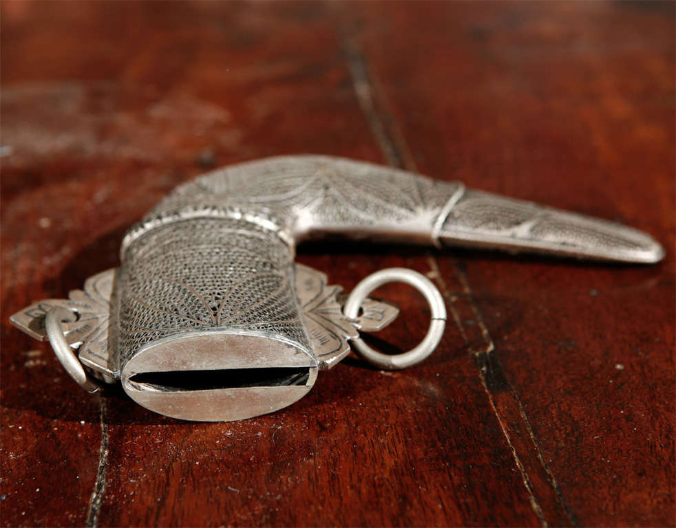 Moroccan Silver Dagger with Filigree Designs at 1stdibs