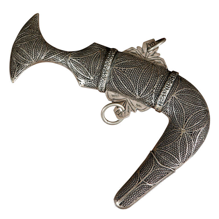 Moroccan Silver Dagger with Filigree Designs at 1stDibs | filigree dagger