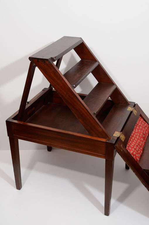 English Folding Library Steps at 1stDibs