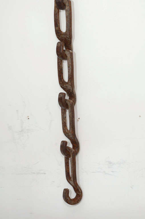 USA Industrial Iron Link Chain For Sale at 1stDibs